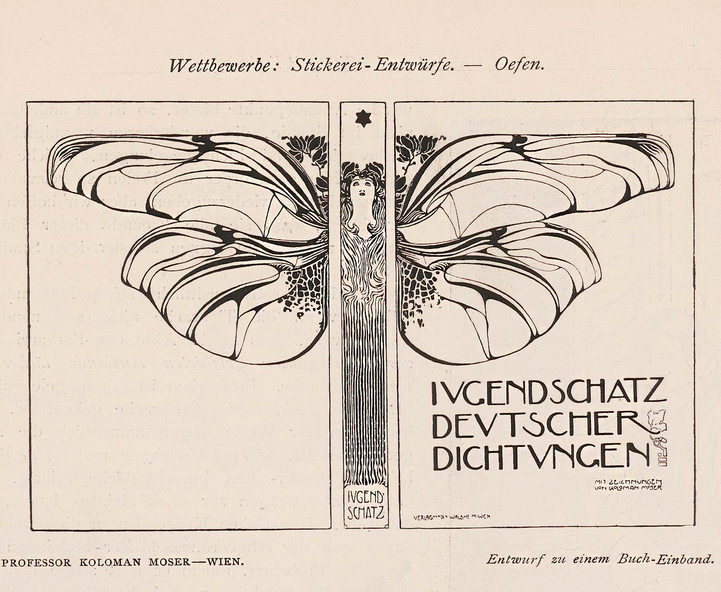 Design for a book cover, 1900 – un regard oblique